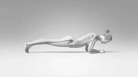 Yoga Dolphin Plank Pose Of Stretching Fe... | Stock Video | Pond5