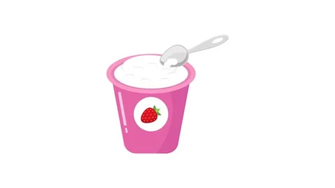 Yogurt icon animation for motion graphi... | Stock Video | Pond5