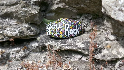 You Rock message painted onto kindness r... | Stock Video | Pond5
