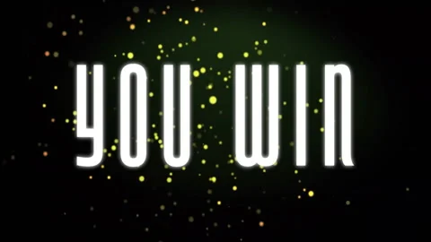 You win text animation with glowing part... | Stock Video | Pond5