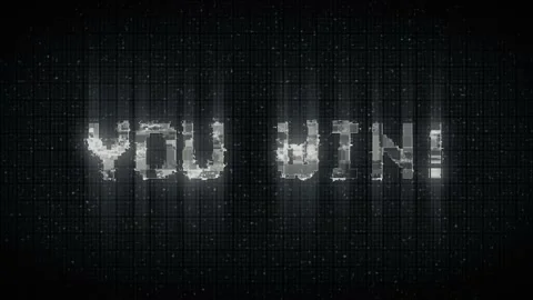 YOU WIN text glitch effects concept for ... | Stock Video | Pond5