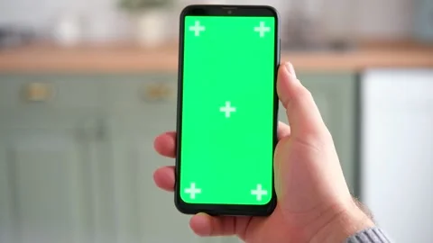 Young adult using chroma key green mock-... | Stock Video | Pond5