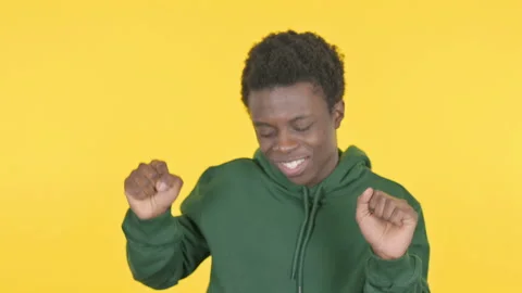 Young African Man Dancing in Joy on Yell... | Stock Video | Pond5