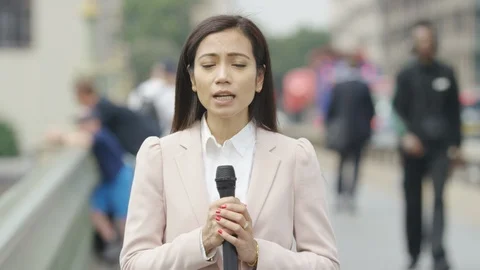 Female News Reporter Stock Video Footage | Royalty Free Female News ...
