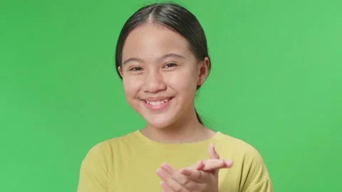Young Asian Kid Girl Clapping Her Hands ... | Stock Video | Pond5