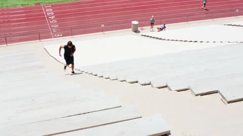 Running On Steps Stock Footage ~ Royalty Free Stock Videos | Pond5