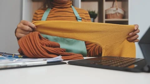 Young Asian women show off the clothes c... | Stock Video | Pond5