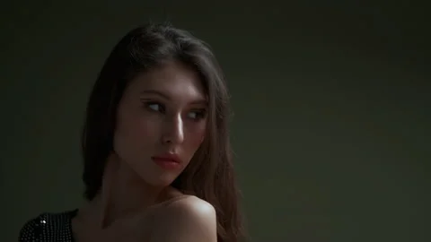 A young beautiful sensual female model p... | Stock Video | Pond5