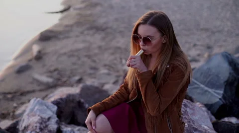 Vaping Smoking Beach Stock Footage ~ Royalty Free Stock Videos | Pond5