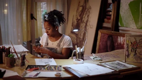 Black Girl Artwork Stock Videos – Royalty-Free HD & 4K Videos