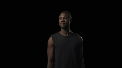 Young Black Man Turning Head Left and Ri... | Stock Video | Pond5