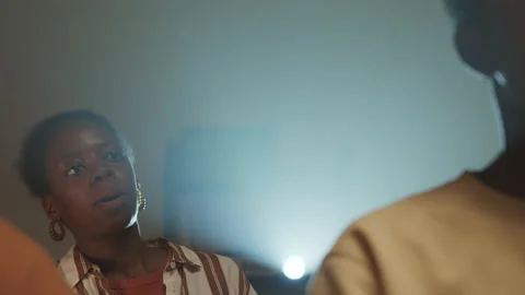 Young Black Woman Asking Questions at Pr... | Stock Video | Pond5