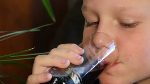 Young Boy Drinking Soda 4k | Stock Video | Pond5