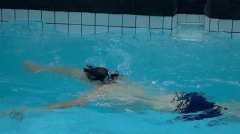Young boy swimming in pool, super slow m... | Stock Video | Pond5