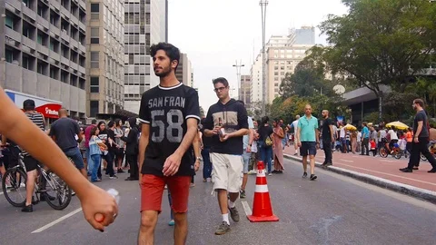 A Young Boy Is Walking - Pan Right To Le... | Stock Video | Pond5