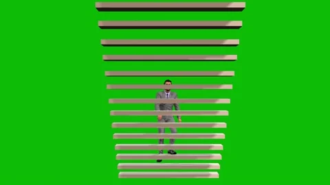 Young Businessman Walking Up Stairs Gree... | Stock Video | Pond5