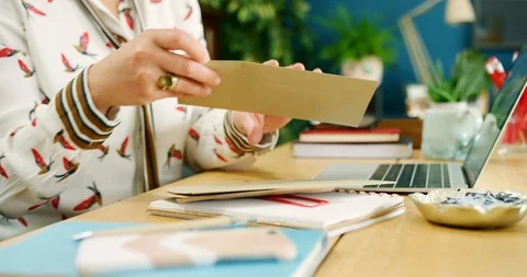 Opening Mail Stock Footage ~ Royalty Free Stock Videos | Pond5