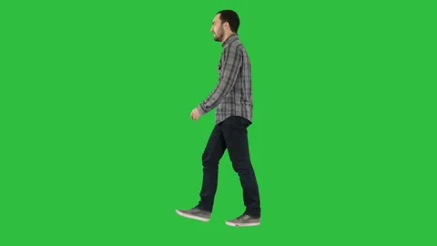 Green Screen Man Walking Stock Video Footage | Royalty Free Green ...
