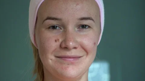 Young Caucasian Woman Applying Mint Mask... | Stock Video | Pond5