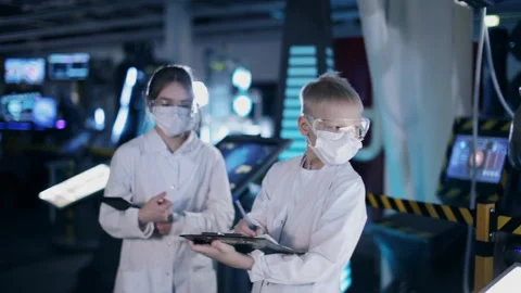 Kids Scientist In Lab Stock Video Footage | Royalty Free Kids Scientist ...