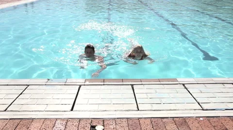 Exiting Pool Stock Footage ~ Royalty Free Stock Videos | Pond5