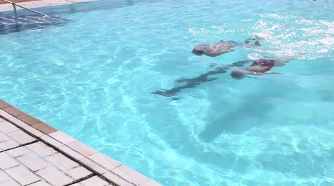 Exiting Pool Stock Footage ~ Royalty Free Stock Videos | Pond5