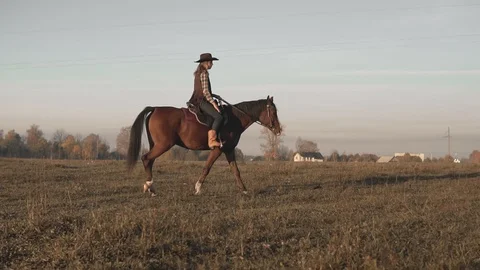 Slow Riding Cowgirl Stock Videos – Royalty-Free HD & 4K Videos