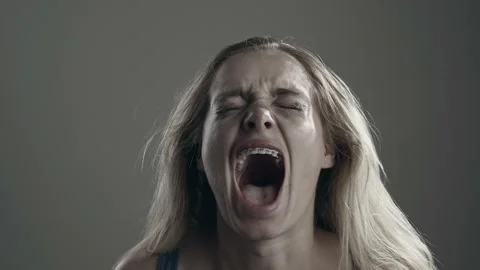 Young crying woman victim of domestic vi... | Stock Video | Pond5