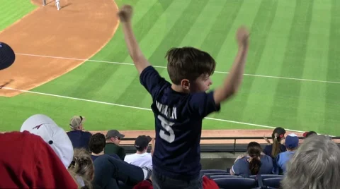 Young fans watching Baseball at Turner F... | Stock Video | Pond5