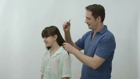 A young father on a white background is ... | Stock Video | Pond5