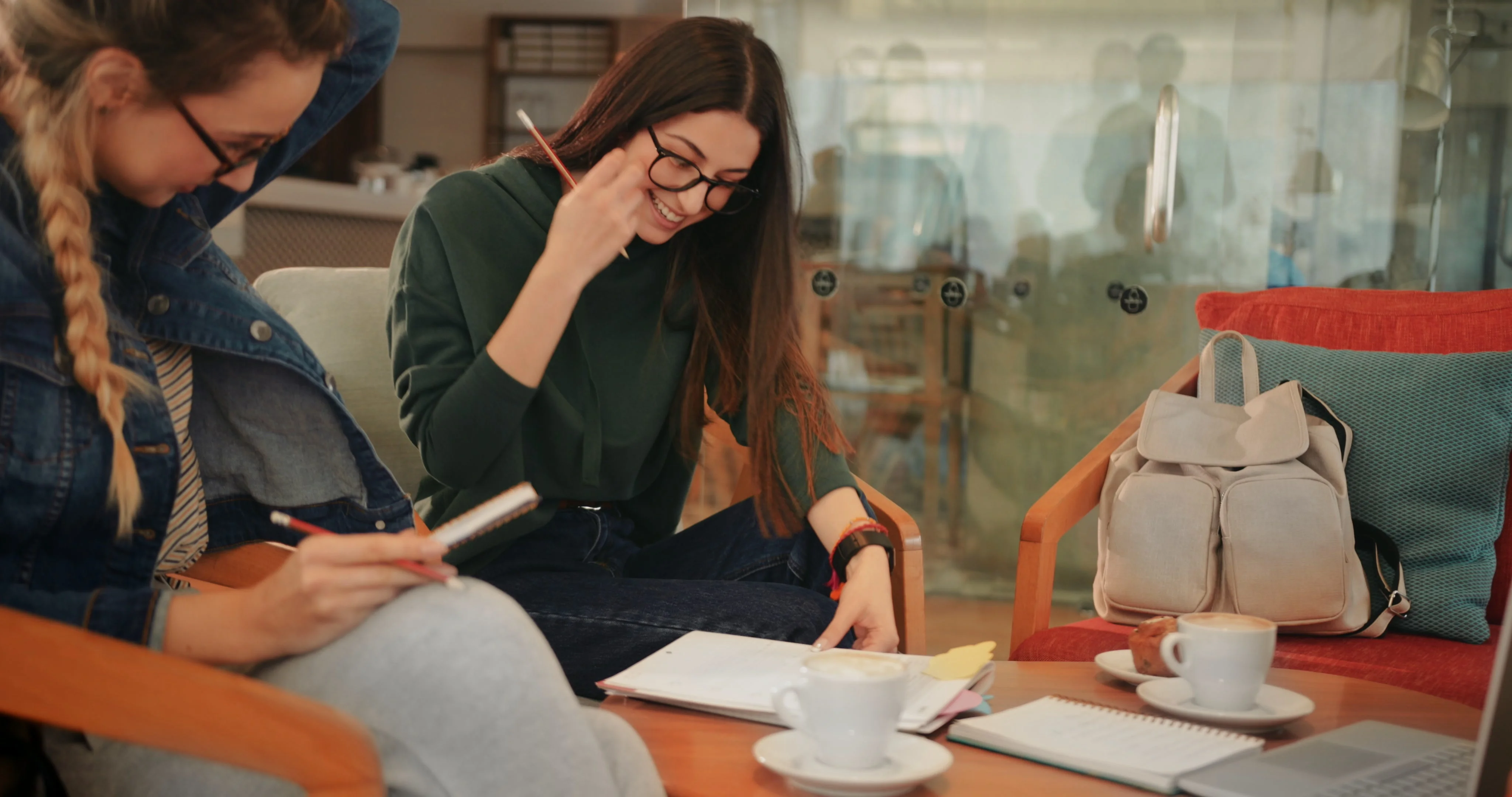 College Students Studying Coffee