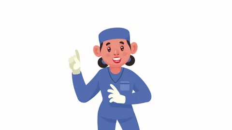 young female doctor character animation | Stock Video | Pond5