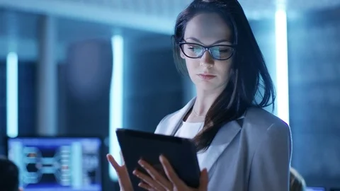 Young Female Government Employee Uses Ta... | Stock Video | Pond5