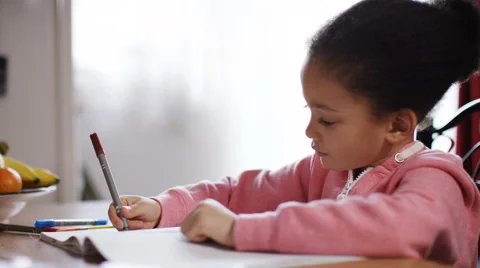 Girl Colouring Stock Video Footage | Royalty Free Girl Colouring Videos ...