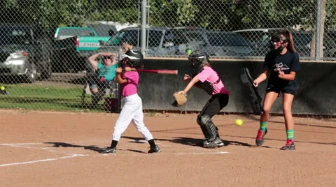 Girl Softball Player Stock Footage ~ Royalty Free Stock Videos | Pond5