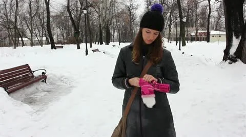 Girl Gloves Winter Stock Videos – Royalty-Free HD & 4K Videos
