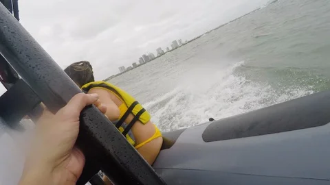 Speed Boat Girl Stock Video Footage | Royalty Free Speed Boat Girl ...