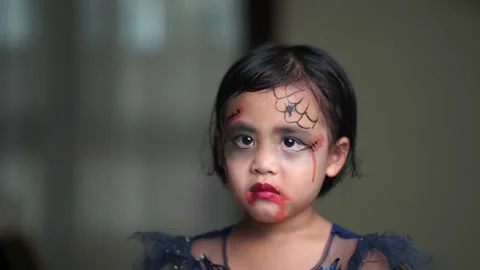 Young girl sad face expression. | Stock Video | Pond5