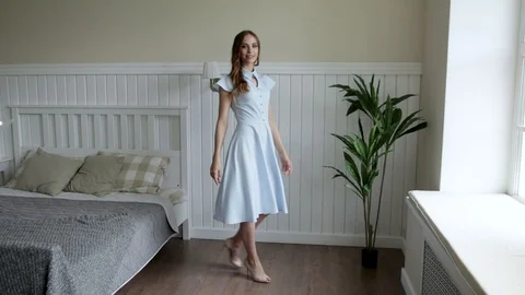 Girl Walking To Bed Stock Video Footage | Royalty Free Girl Walking To ...