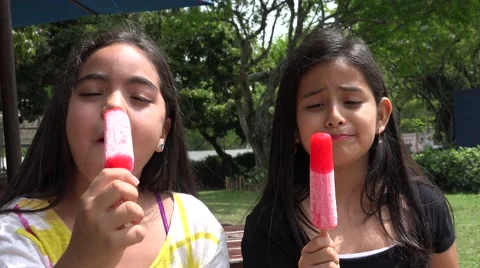Girls Eating Popsickels Stock Video Footage | Royalty Free Girls Eating ...