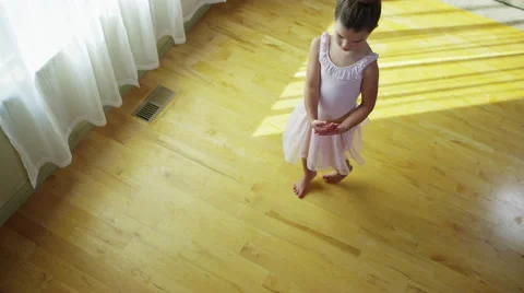 Young girls practicing ballet at home - ... | Stock Video | Pond5