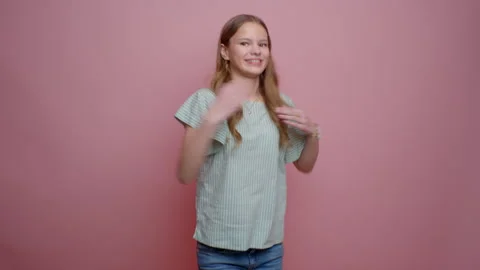 Young Girl's Vibrant Solo Dance Against ... | Stock Video | Pond5