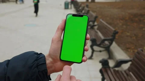 Young hands man holding use phone with v... | Stock Video | Pond5