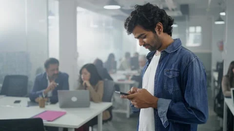 Young Indian corporate employee using a ... | Stock Video | Pond5