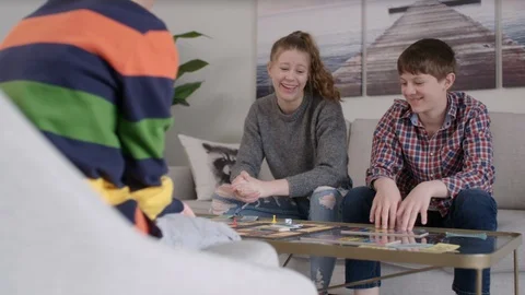 Young kids playing a board game | Stock Video | Pond5