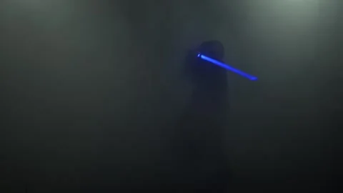 Young man in cosplay costume with lights... | Stock Video | Pond5