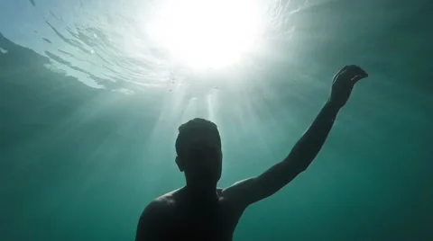 Young Man Drowning Underwater Sinking Dy... | Stock Video | Pond5