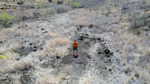 Young man running freely in savannah Sai... | Stock Video | Pond5