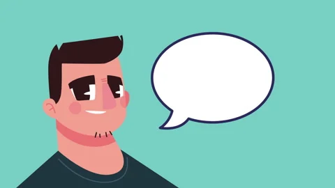 young man speaking character animation | Stock Video | Pond5