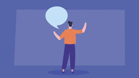 young man speaking character animation | Stock Video | Pond5